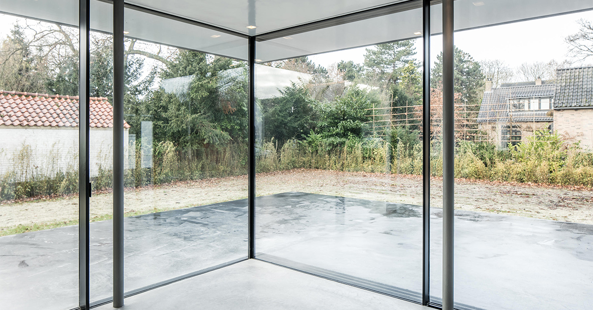 Corner | Double Sliding Corner by Orama Minimal Frames - Interiors pick